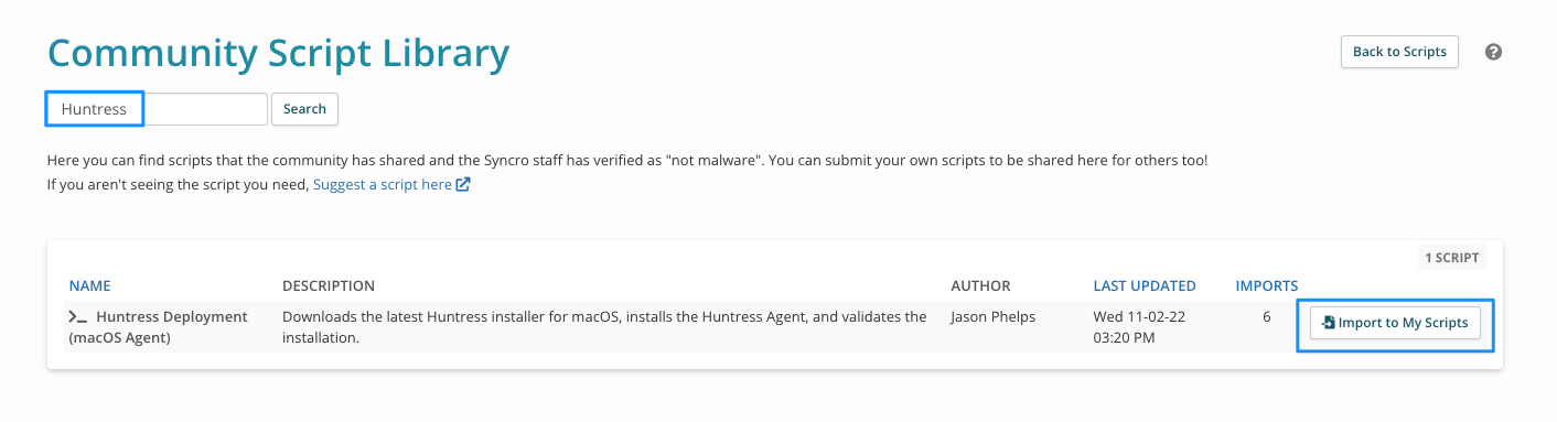 Install via Syncro RMM Mac – Huntress Product Support Install via Syncro RMM Mac – Huntress Product Support