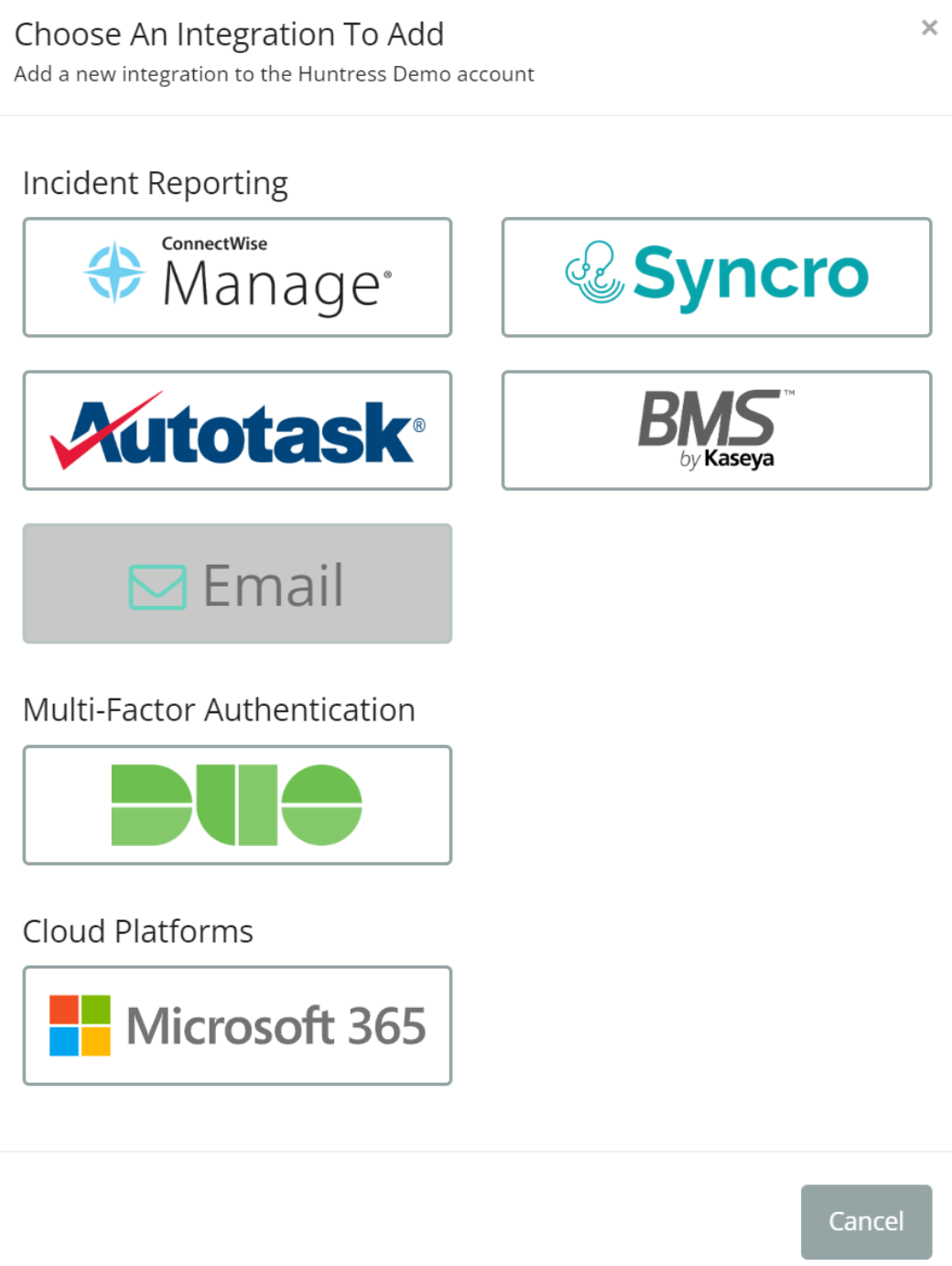Syncro PSA - Incident Report Integrations – Huntress Support