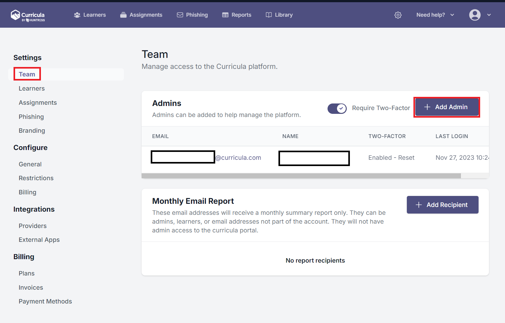 How to Create a Huntress Managed Security Awareness Training (SAT) Admin Manager – Huntress Support