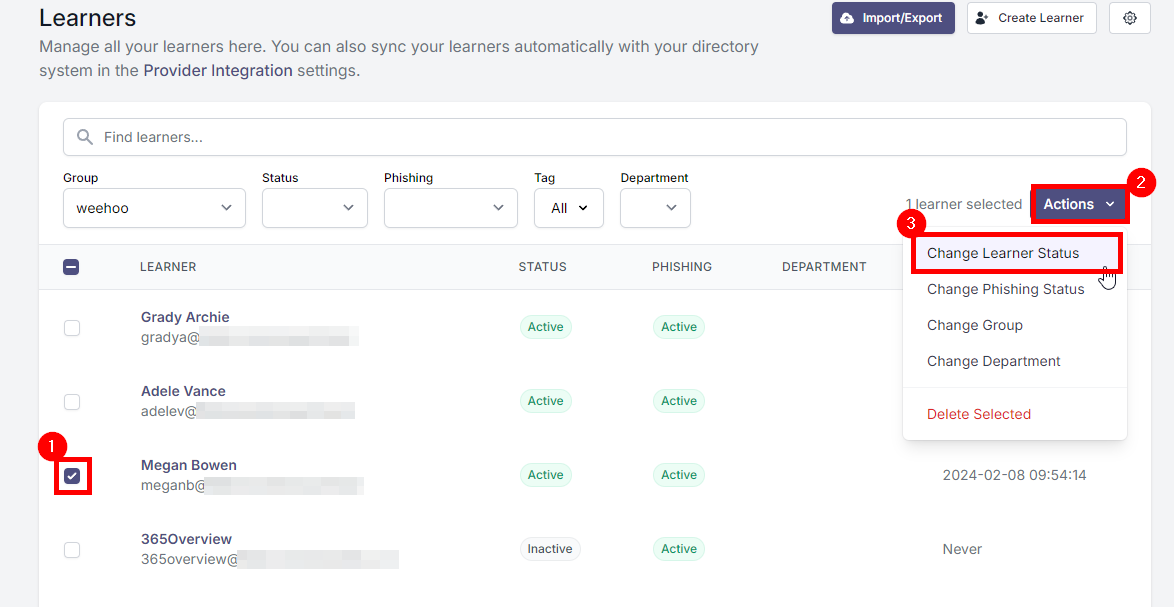 Locking Learner Status – Huntress Product Support Locking Learner Status – Huntress Product Support