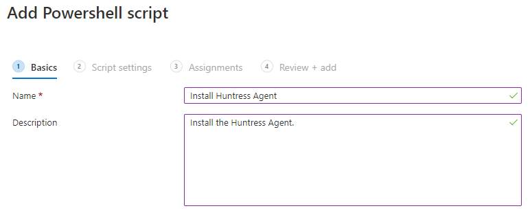 Install via Intune Scripts – Huntress Product Support