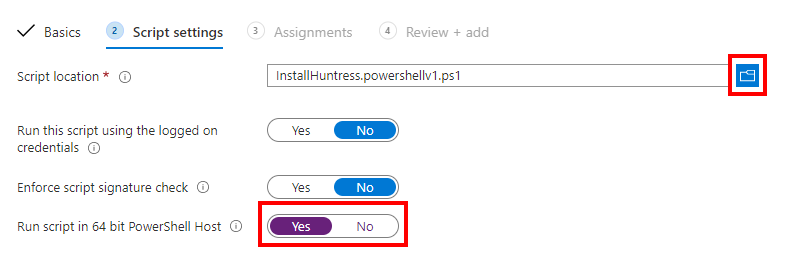 Install via Intune Scripts – Huntress Product Support