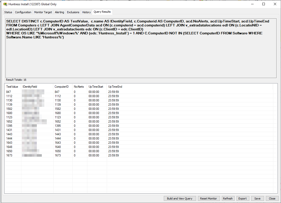 Install via ConnectWise Automate Internal Monitor – Huntress Support