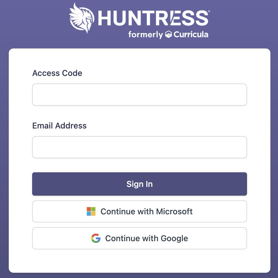 Learner Authentication Types for SAT – Huntress Support